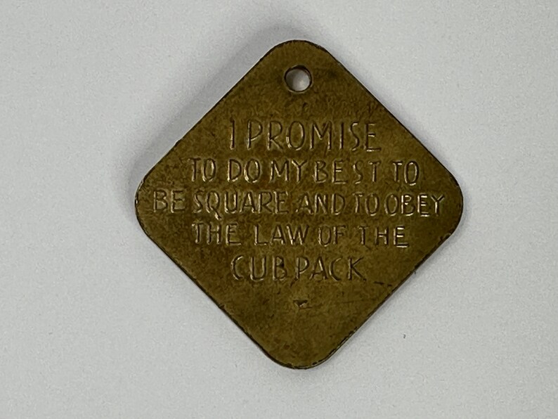 Be Square Cub Scout Token, BSA Cub Scout Medal, Boy Scouts of America ...