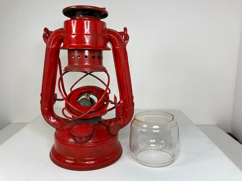 Winged Wheel Red Lantern No 350 Small Red Barn Lantern | Etsy