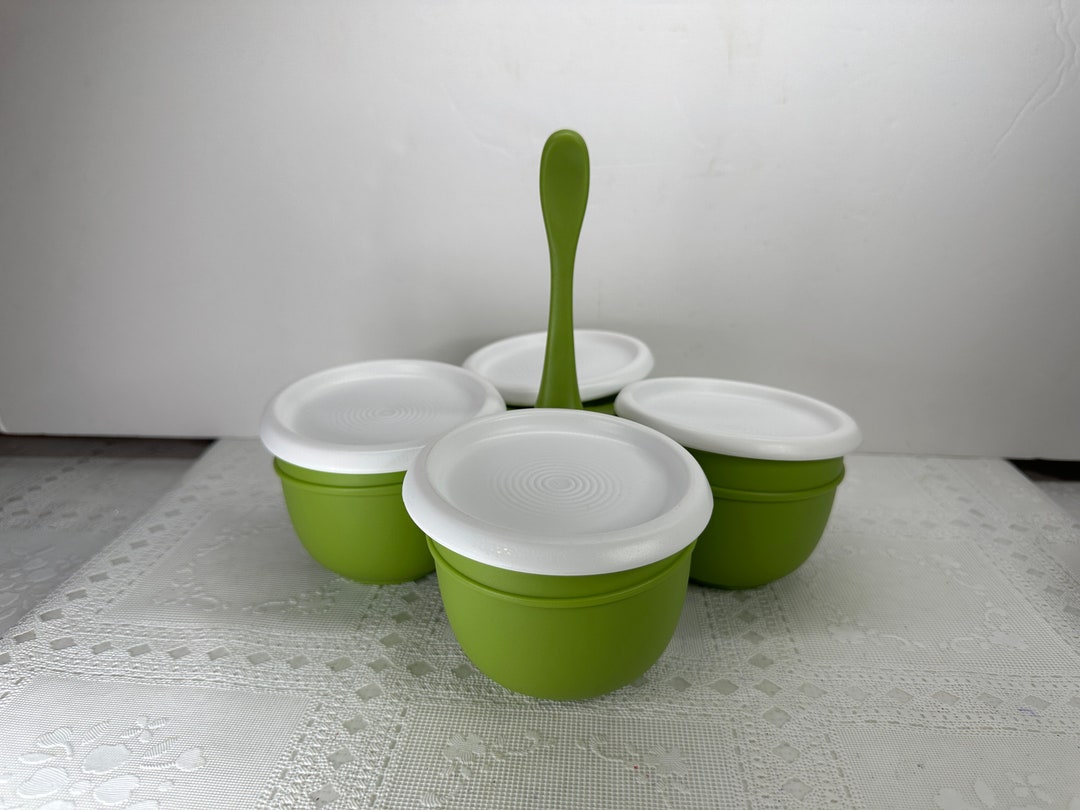 Tupperware Green Condiment Caddy, Tupperware Four Cup Condiment Caddy ...