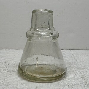 Glass Cone Shaped Ink Bottle, Antique Ink Bottle, Cone Shaped Bottle ...