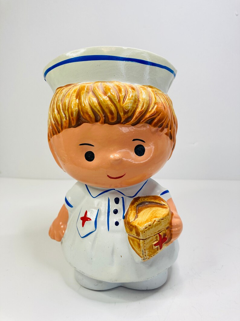 Nurse Plaster Bank Blond Haired Nurse Bank Nurse Figurine - Etsy