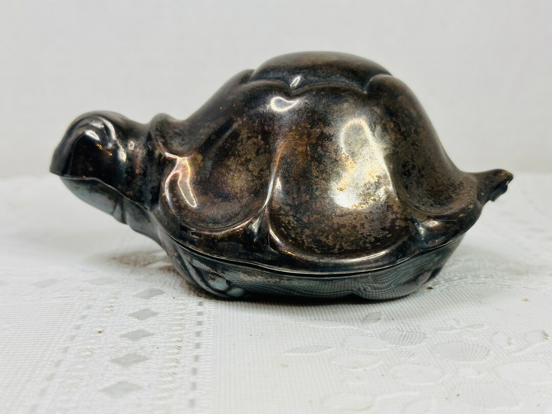 Silverplate Lunt Turtle Bank, Metal Turtle Bank, Silverplate Bank, Lunt ...