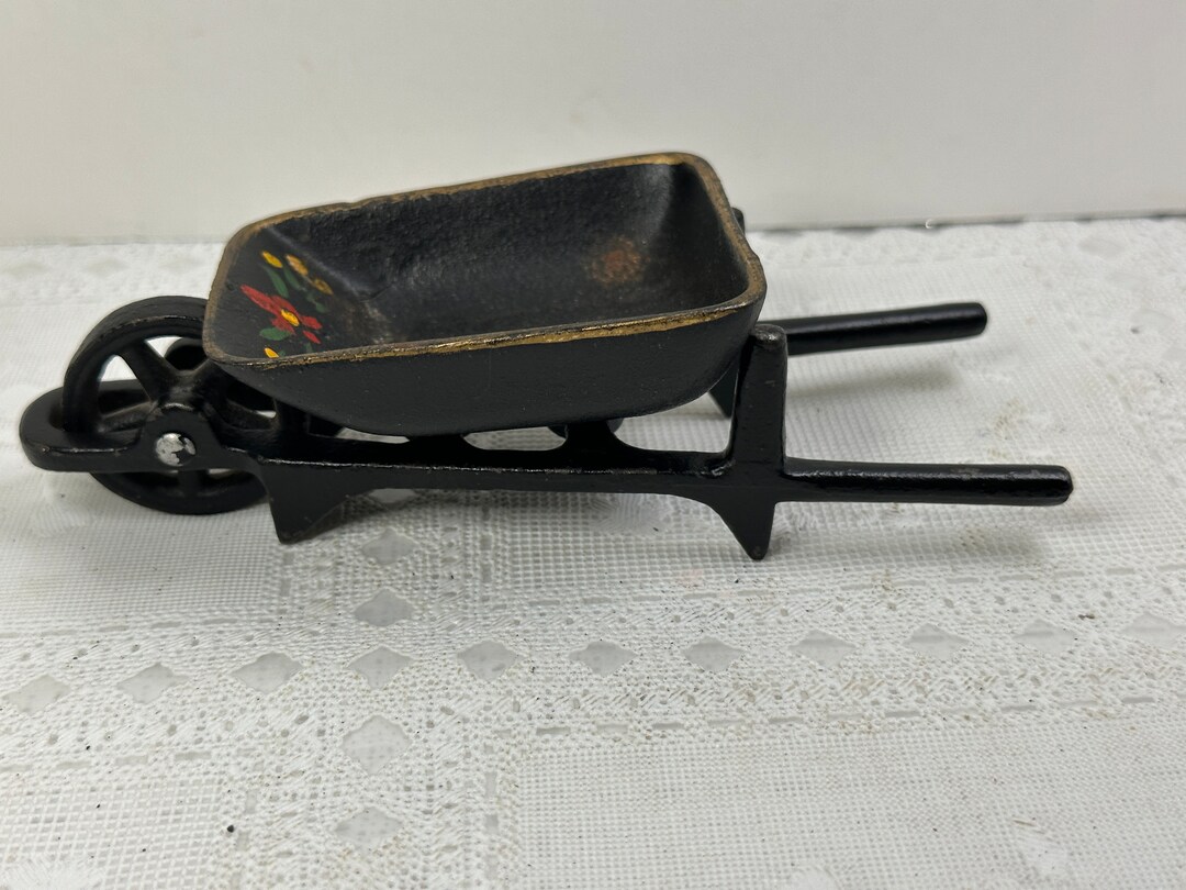 Miniature Cast Iron Wheelbarrow, Cast Iron Wheelbarrow, Miniature ...