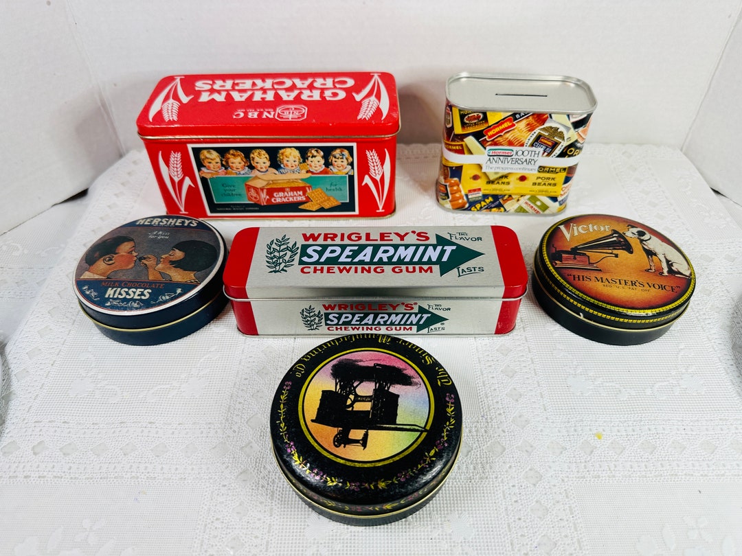 Small Advertising Tins, Singer Sewing Tin, Hormel 100th Year ...