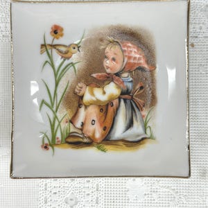 Miniature Hummel Like Square Plates, Miniature Square Wall Plates ...