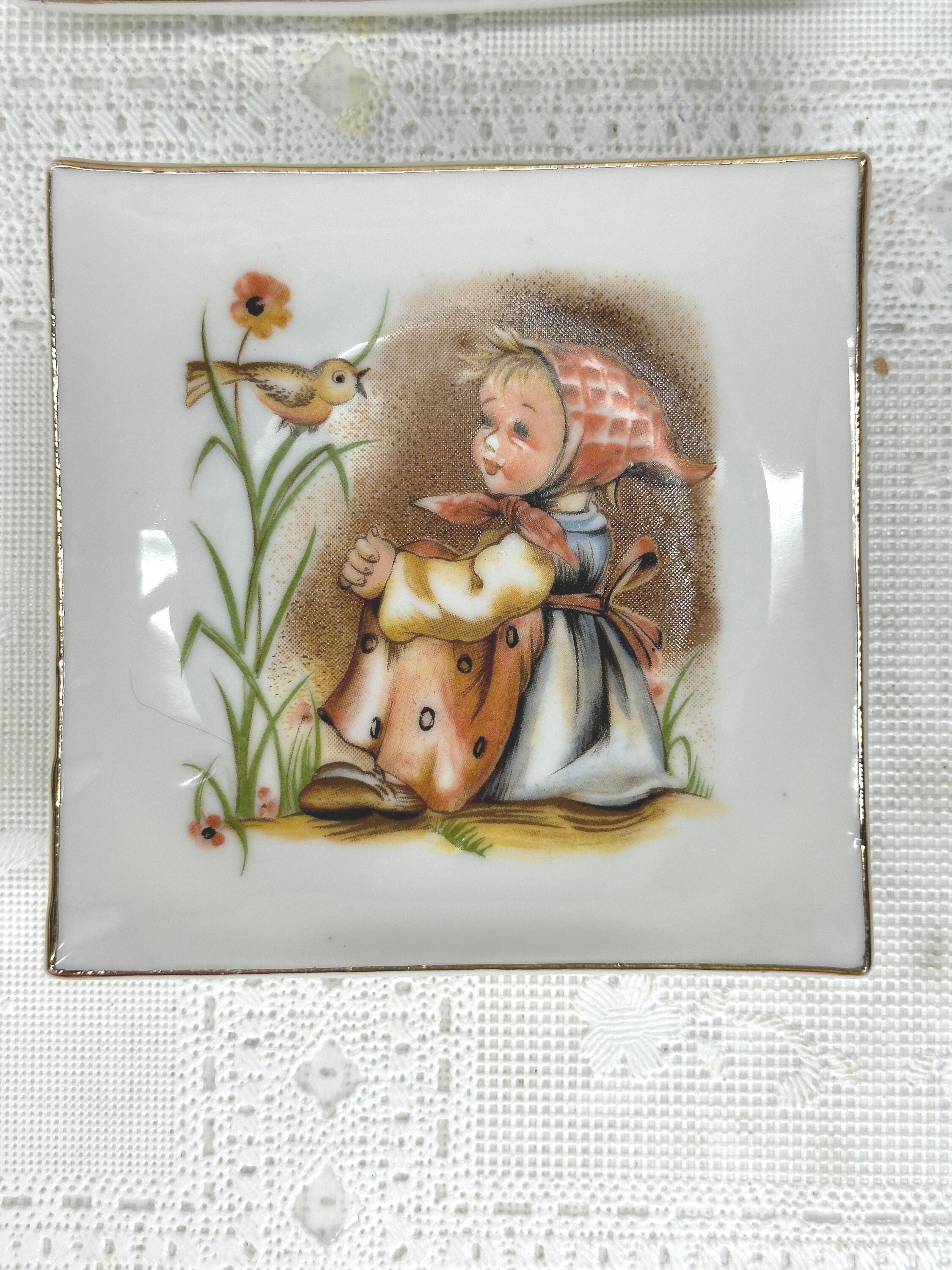 Miniature Hummel Like Square Plates, Miniature Square Wall Plates ...