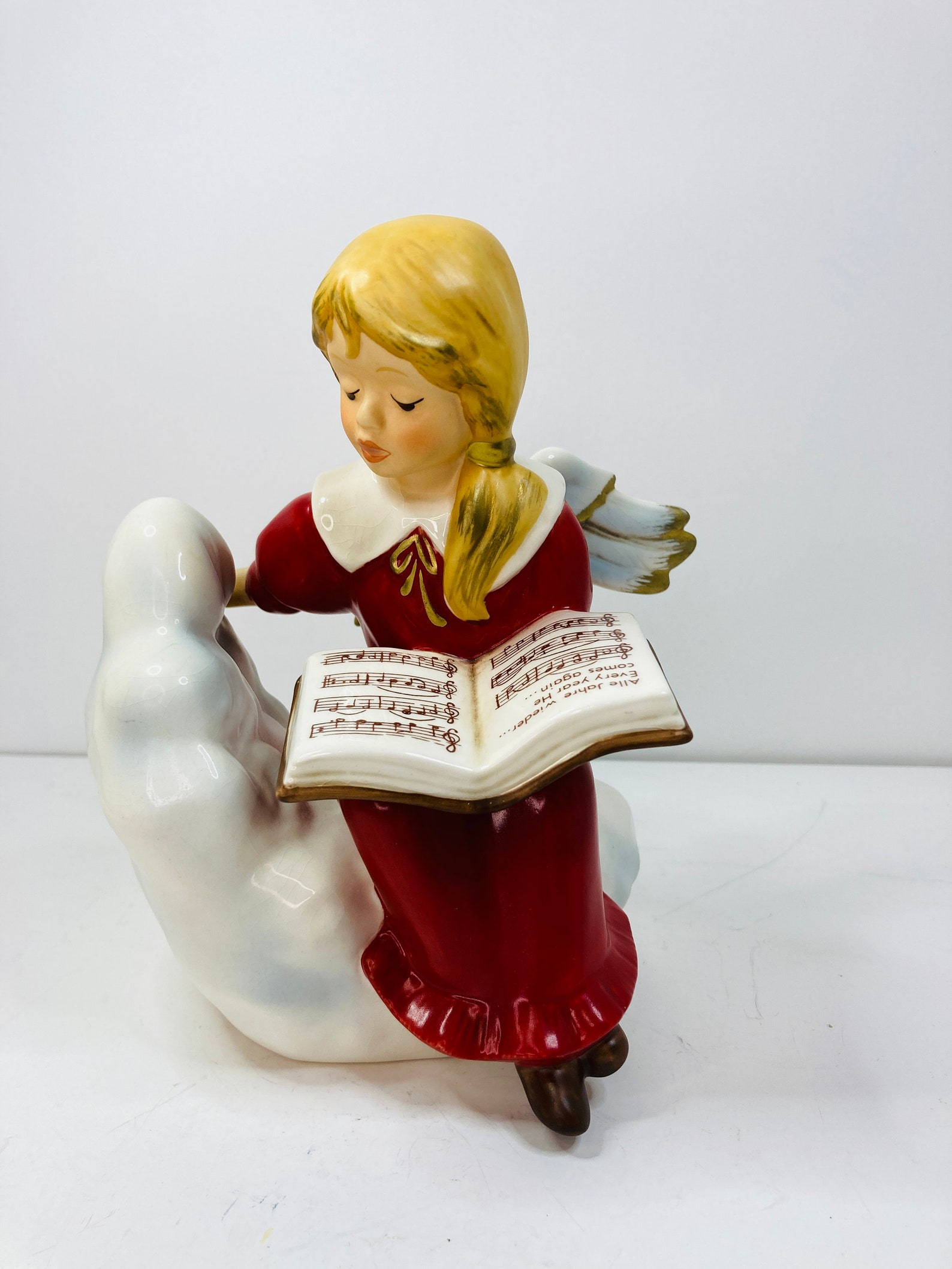 Goebel Angel on A Cloud Goebel Angel Holding Hymn Book - Etsy