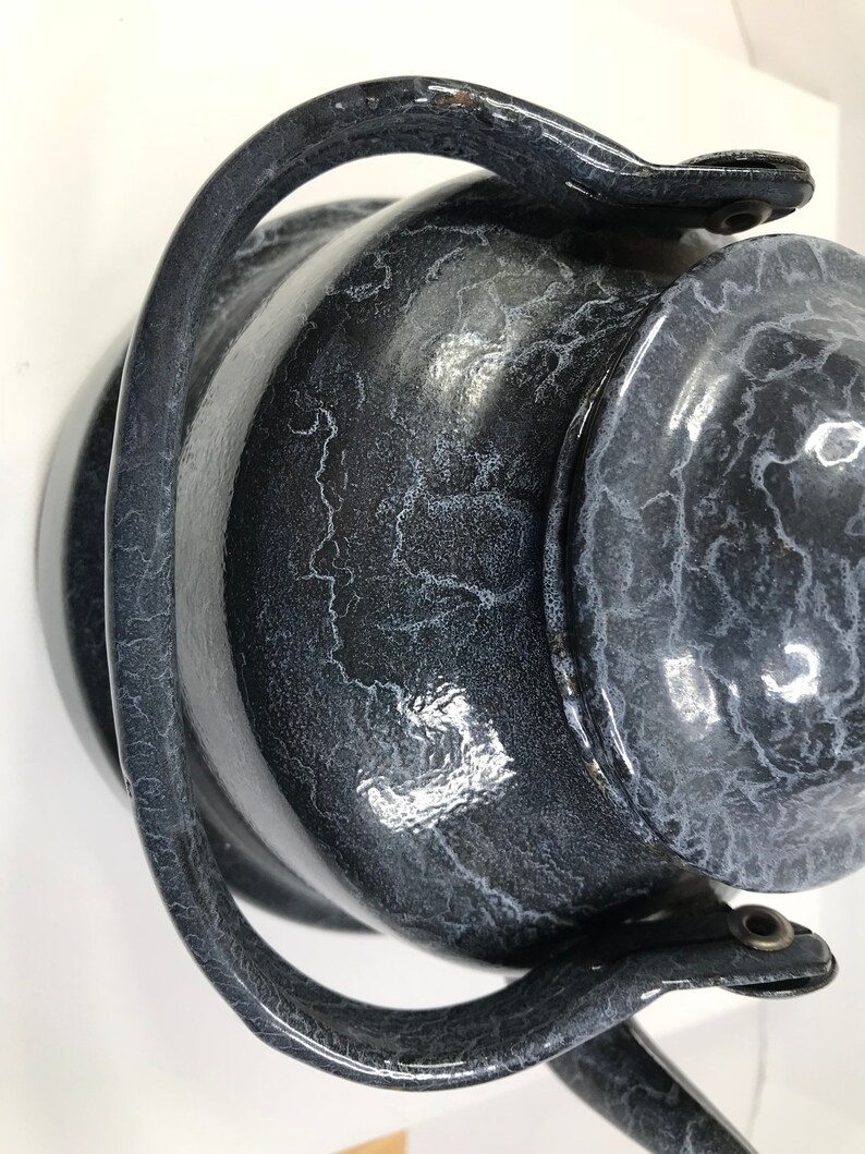 Gray Agate Teapot Gray Graniteware Teapot Enamelware Gray - Etsy