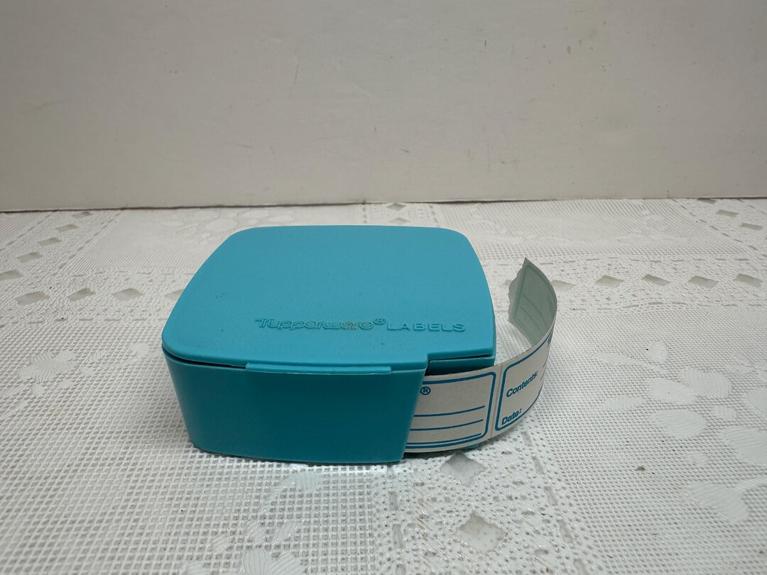 Tupperware Blue Freezer Label Dispenser, Tupperware Label Holder ...