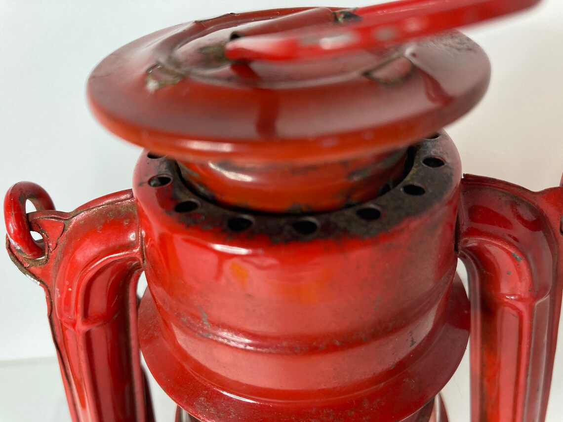 Winged Wheel Red Lantern No 350 Small Red Barn Lantern - Etsy