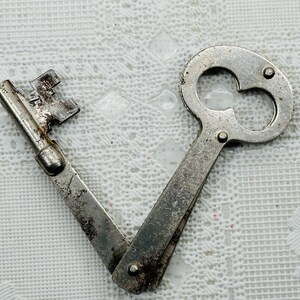 Folding Skeleton Key, #1 Folding Skeleton Key, Antique Skeleton Key, Collectible Keys, Folding ...