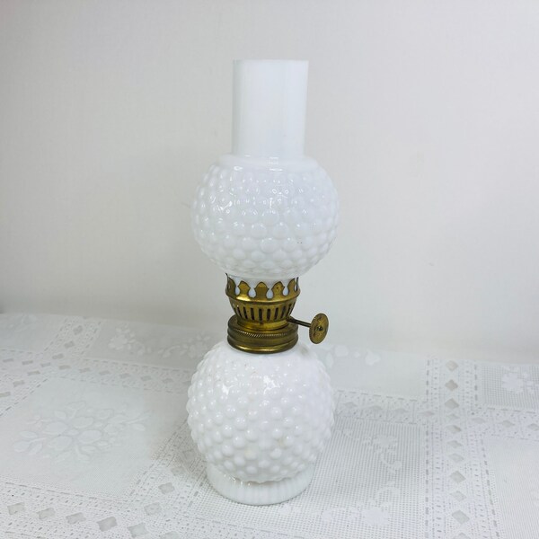 Milk Glass Oil Lamp Etsy