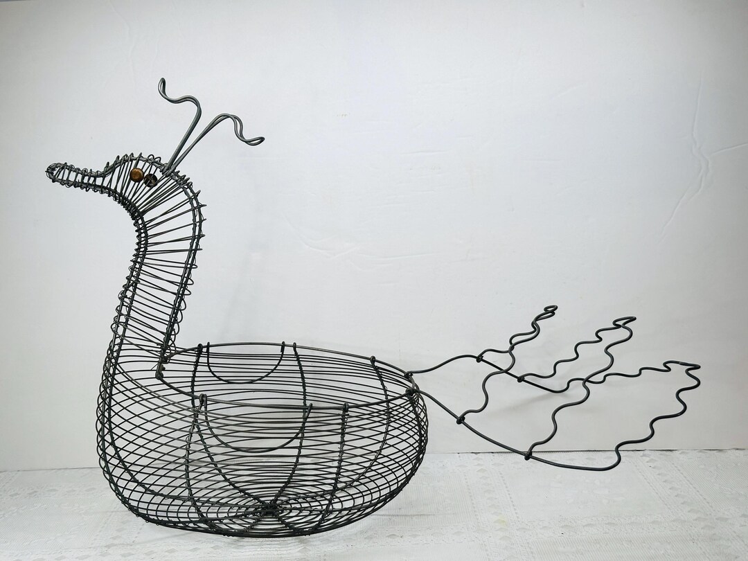 Wire Turkey Wire Egg Basket, Thanksgiving Turkey Wire Basket, Turkey ...