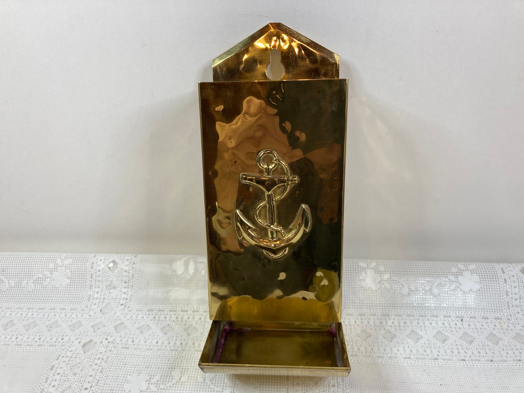 Brass Anchor Match Box Holder, Brass Match Box Holder, Kitchen Brass ...