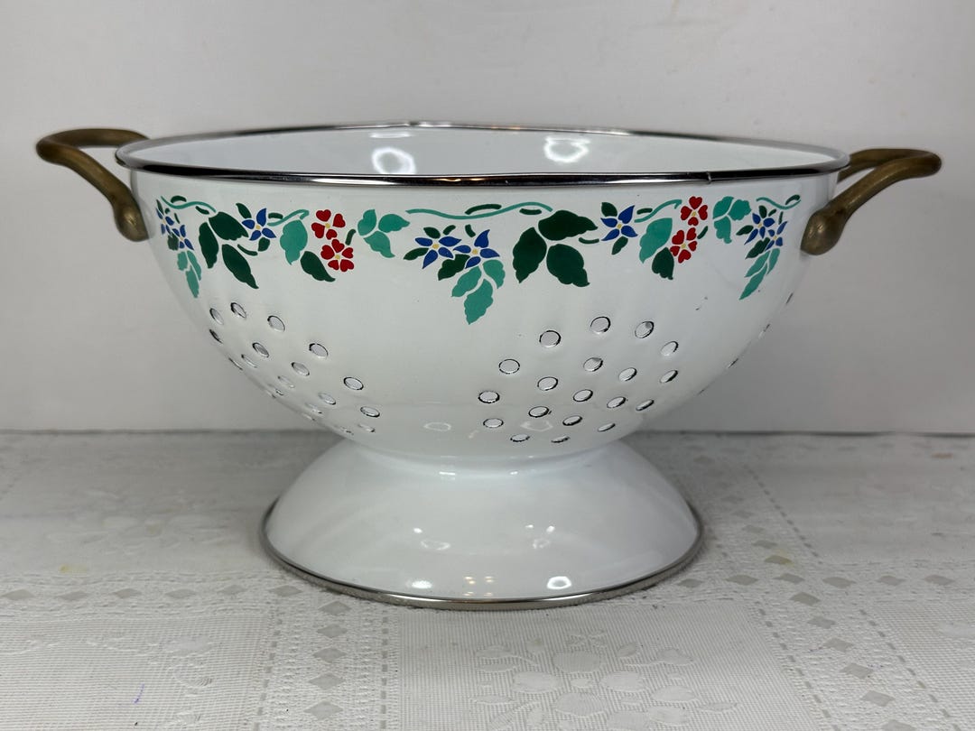 Kobe Enamelware Colander, Enamelware Colander, Kobe Colander, J C ...