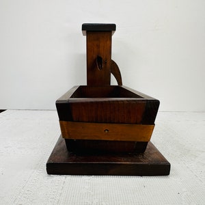 Wood Pump and Trough Planter, Wood Toy Pump and Trough Planter, Quonset ...