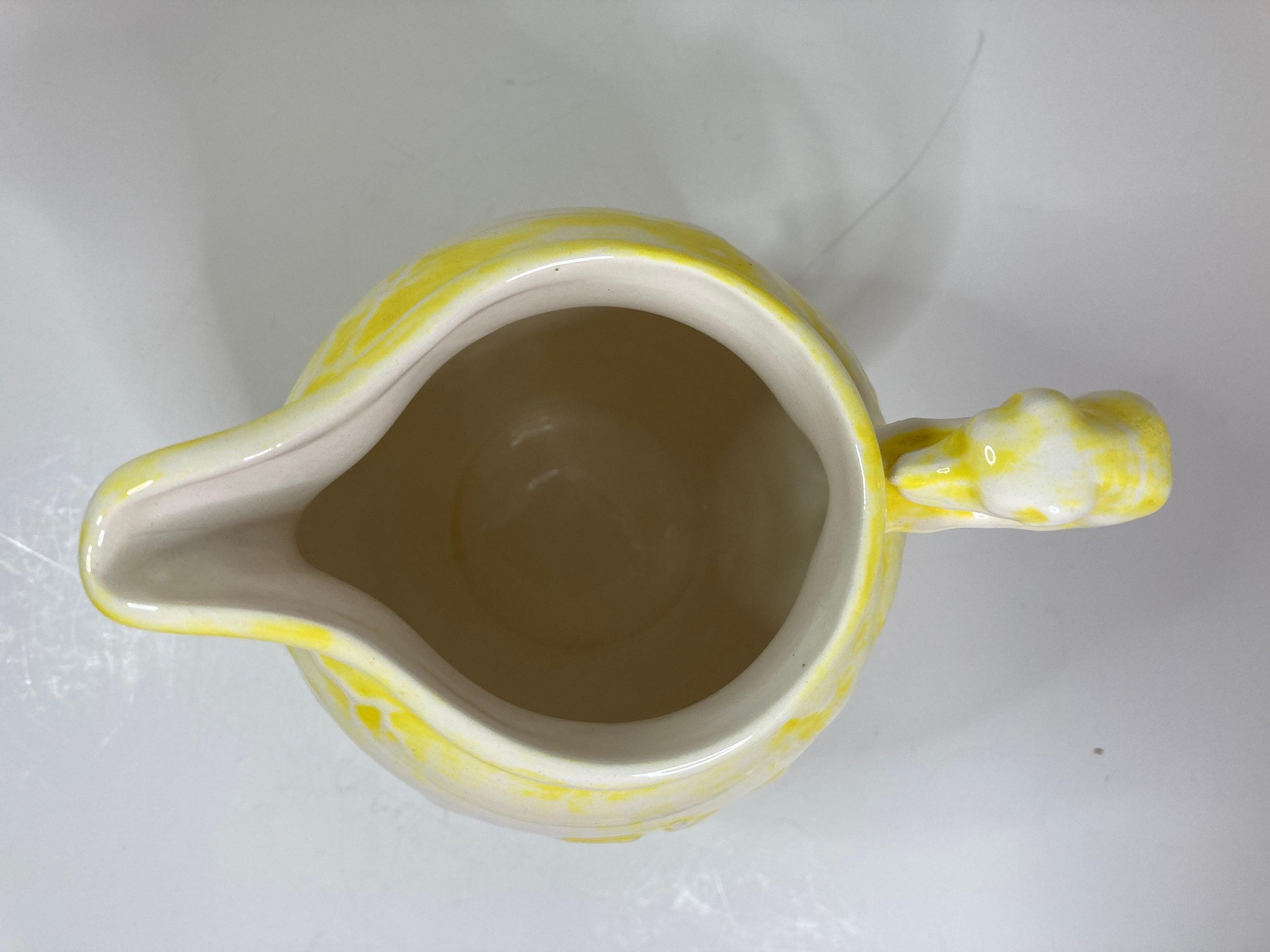 Yellow Pitcher Embossed Hunting Scene Dog Shaped Handle - Etsy
