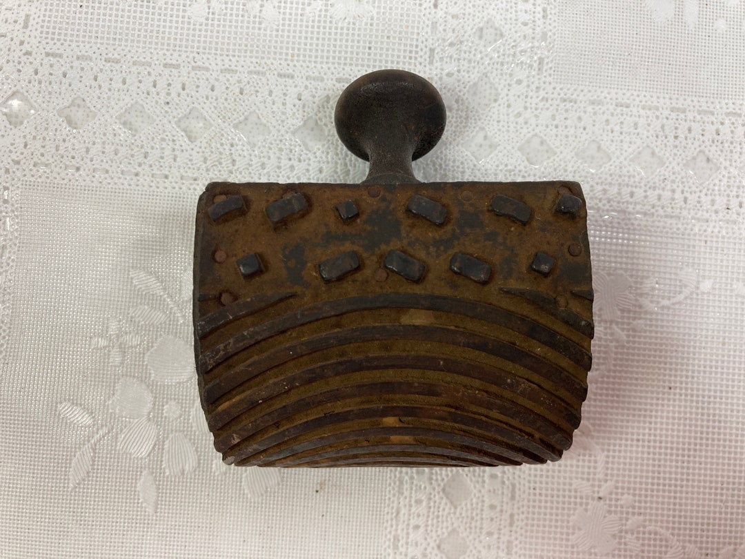 Antique Rocker Style Stamp, Antique 1900s Curved Stamp, Curved Wood ...