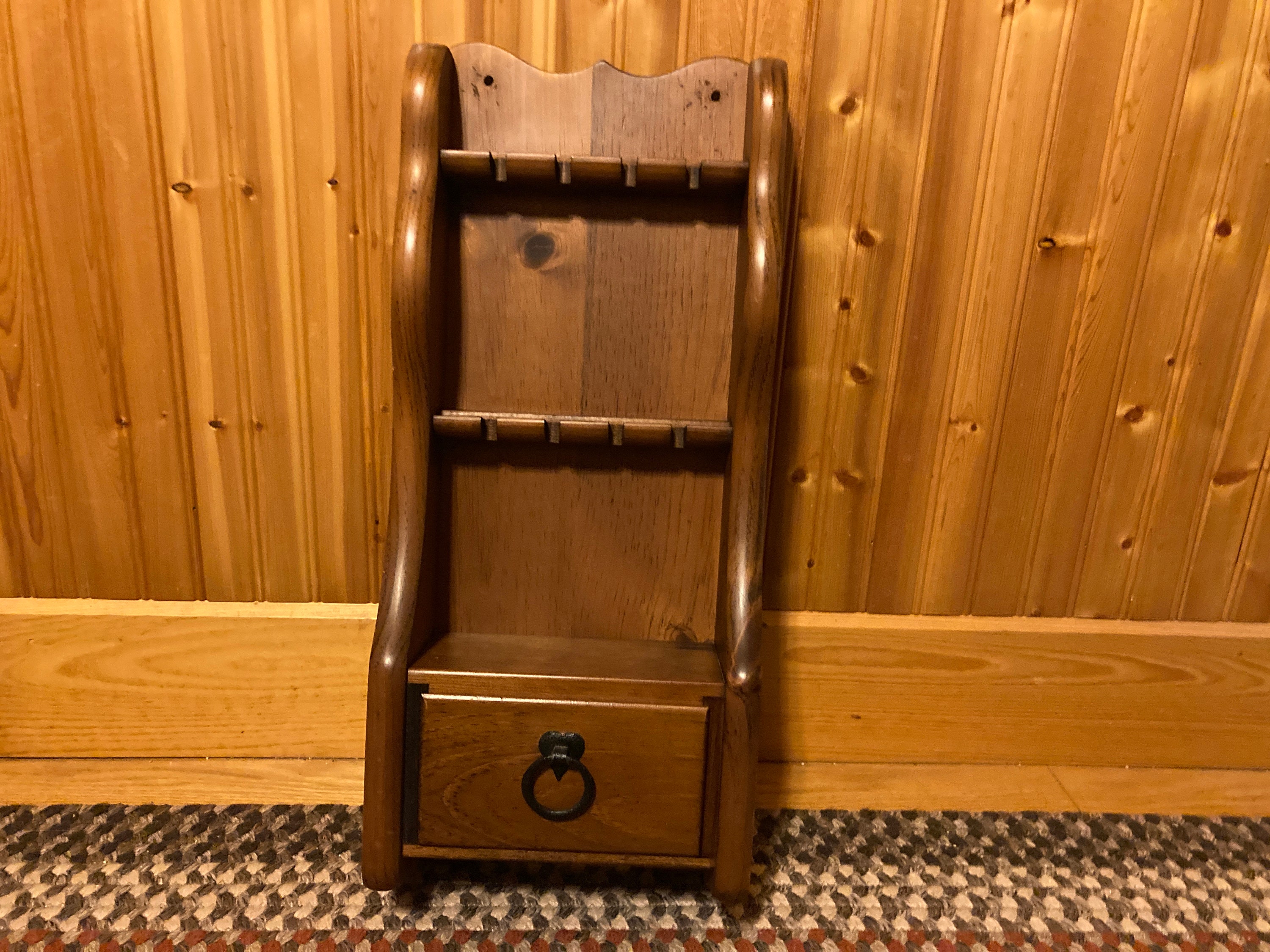 Wall Spoon Rack With Drawer Wood Spoon Display Rack - Etsy