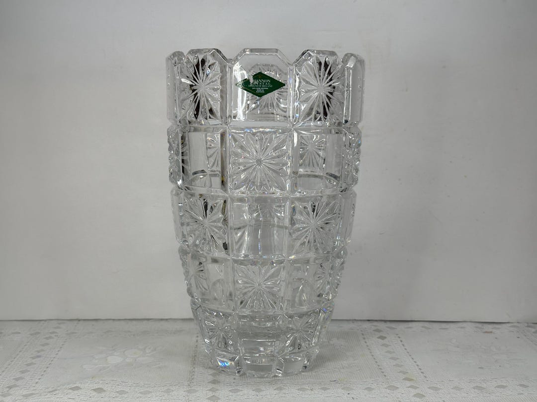 Shannon Emerald Crystal Vase, Shannon Clear Box & Star Pattern Vase ...