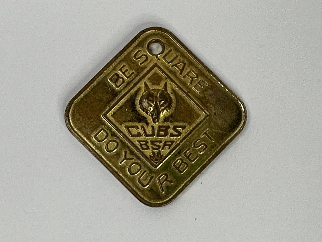 Be Square Cub Scout Token, BSA Cub Scout Medal, Boy Scouts of America ...