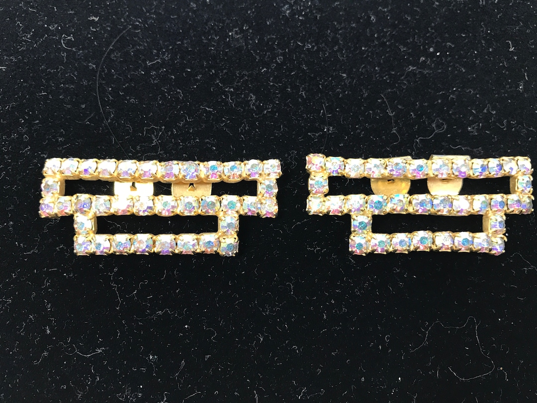 Rhinestone Rectangular Shaped Shoe Clips, Rhinestone Shoe Clips ...