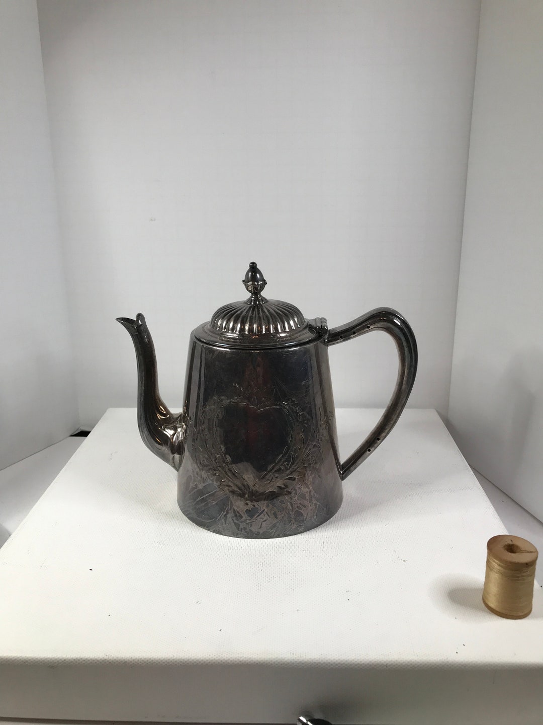 Sheffield Silver Plated Teapot With Heart Design, 1900s Sheffield ...