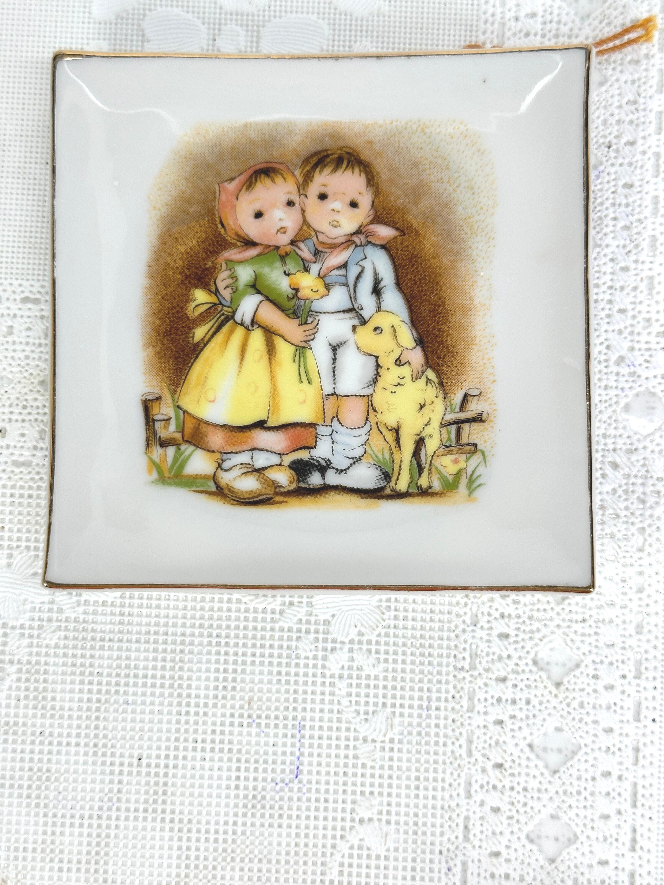 Miniature Hummel Like Square Plates, Miniature Square Wall Plates ...
