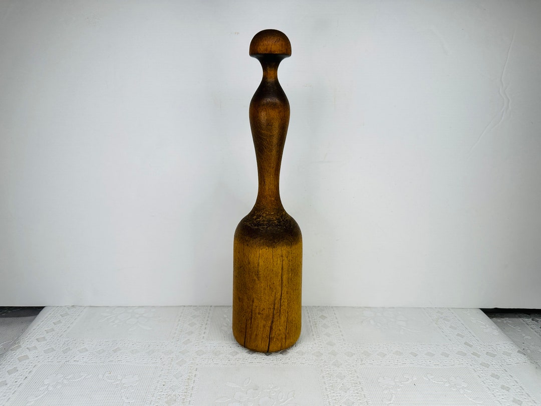 Wood Food Masher, Primitive Wood Masher, Wood Potato Masher, Antique ...