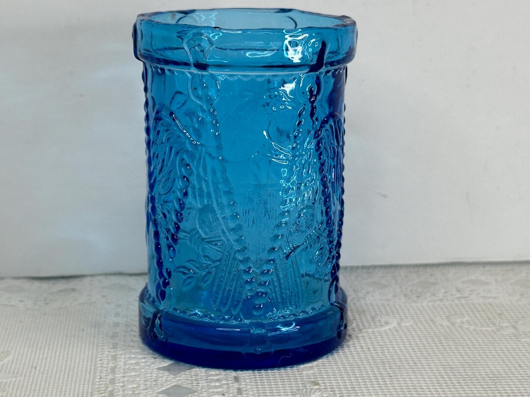Wheaton Blue Drum & Eagle Glass, Wheaton Blue Drum Jar, Wheaton Blue ...