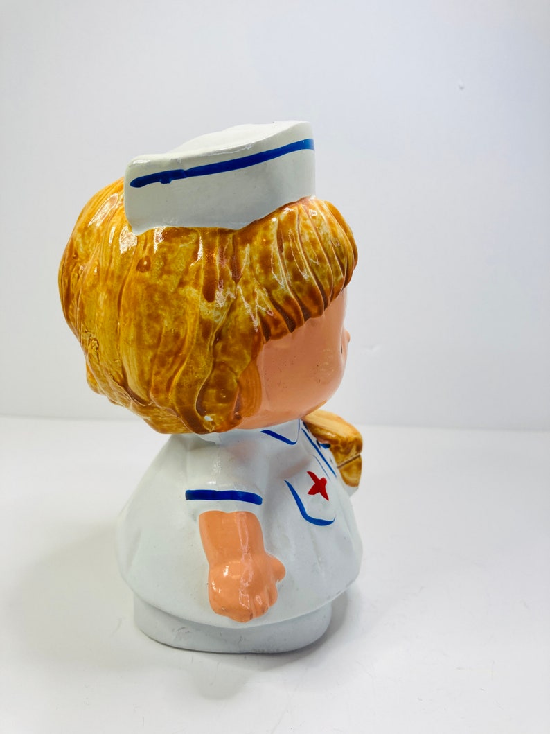 Nurse Plaster Bank Blond Haired Nurse Bank Nurse Figurine - Etsy