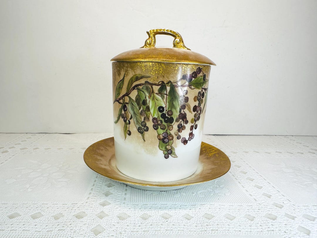 T & M France Porcelain Condensed Milk Can Holder With D and C France ...