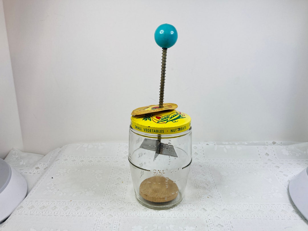 Federal Glass Food Chopper With Original Label, Glass Food Nut Chopper ...
