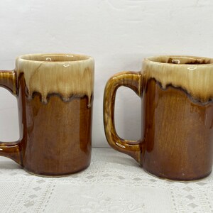 Hall Brown Drip Mug Set, Hall Brown Coffee Mugs, Brown Drip Coffee Mugs ...