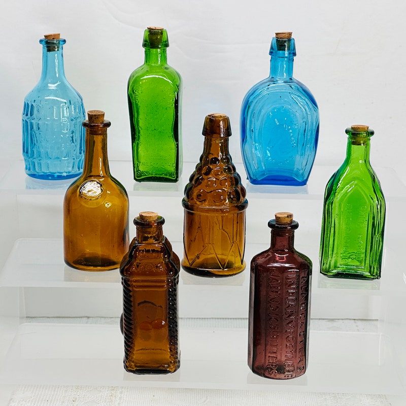 Colored Glass Bottles - Etsy