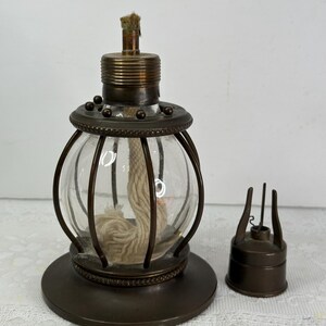 Antique Alcohol Lamp, Glass Alcohol Burner, Metal and Glass Alcohol ...