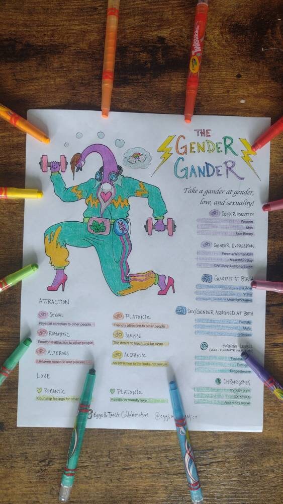 The Gender Gander Coloring Page - Etsy