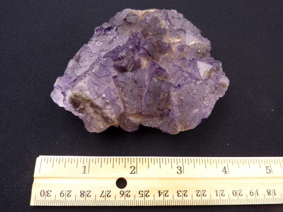 Purple Fluorite Crystal Mexico 295 grams 3.75 x 3 x 1.5 | Etsy