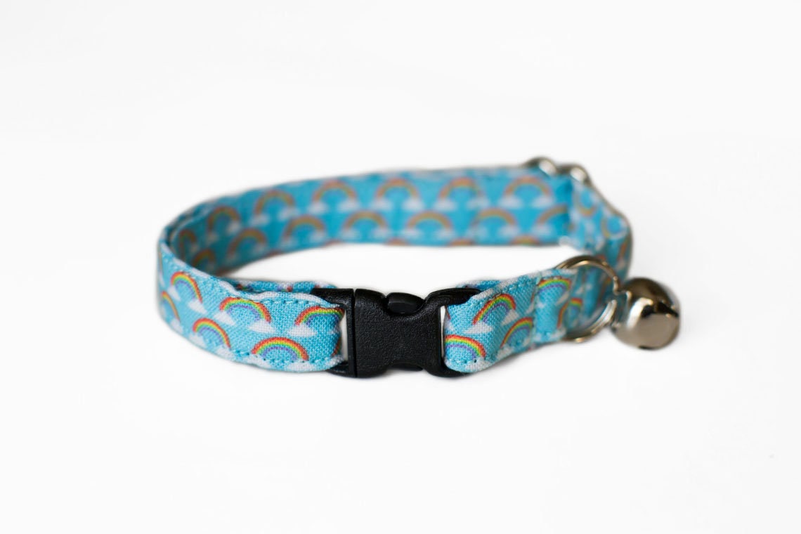 Rainbow Cat Collar Rainbow Collar Trendy Cat Collar | Etsy