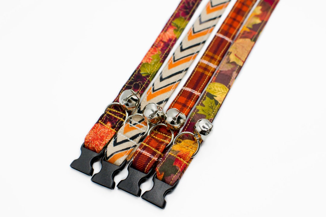 Autumn Cat Collar- Fall Cat Collar- Holiday Cat Collar- Leaves Cat ...