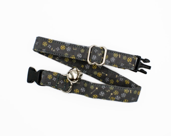 Cat Collar - Steampunk Victorian Newspaper With Bronze or Silver Watch ...