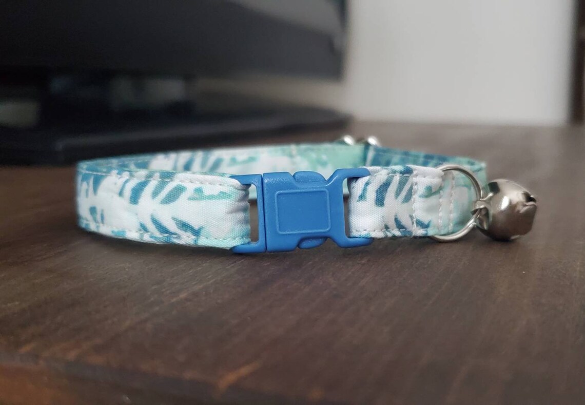 Watercolor Collar Abstract Cat Collar Green Cat Collar Boy | Etsy