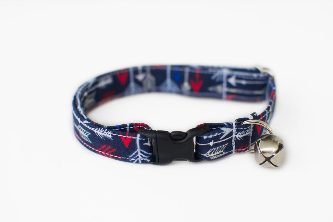 Arrows Cat Collar Red White and Blue Cat Collar Boy Cat Collar Cute ...