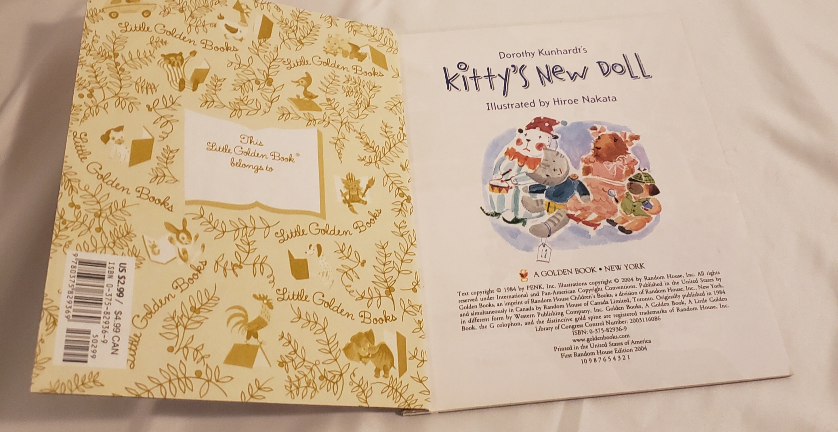 Kitty's New Doll Little Golden Book 1984 by Dorothy Kunhardt Pictures by Hiroe Nakata - Etsy