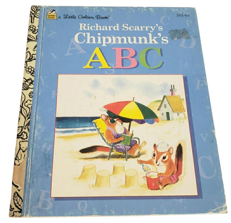 Richard Scarry's Chipmunks ABC Little Golden Book, 1991 - Etsy