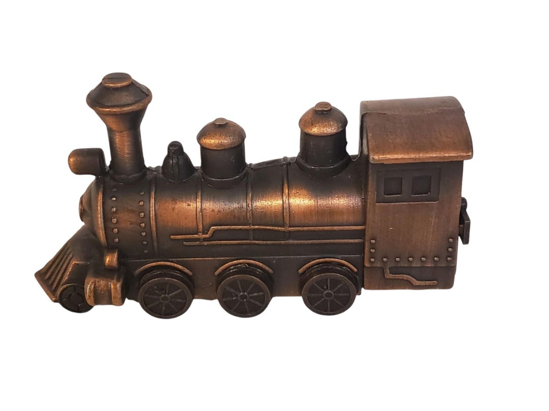 Vintage Train Steam Engine Locomotive Metal Diecast Miniature Pencil ...