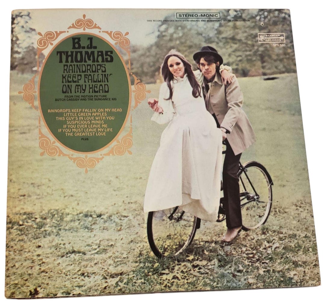 B.J. Thomas Raindrops Keep Fallin' on My Head Record Vinyl LP 1970 Scepter Records - Etsy