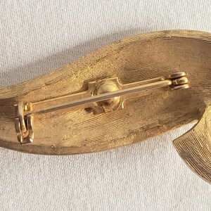 Gold Toned Leaf Pin Brooch - Etsy