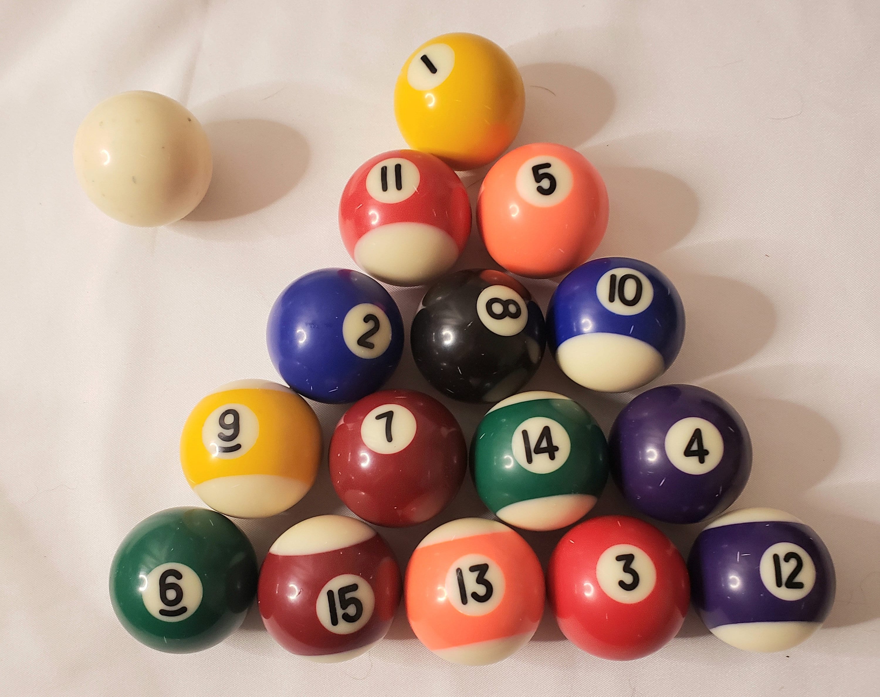 Mini Pool Ball Set 1.5 for Table Top Pool Table Set of 16 Pool Balls - Etsy