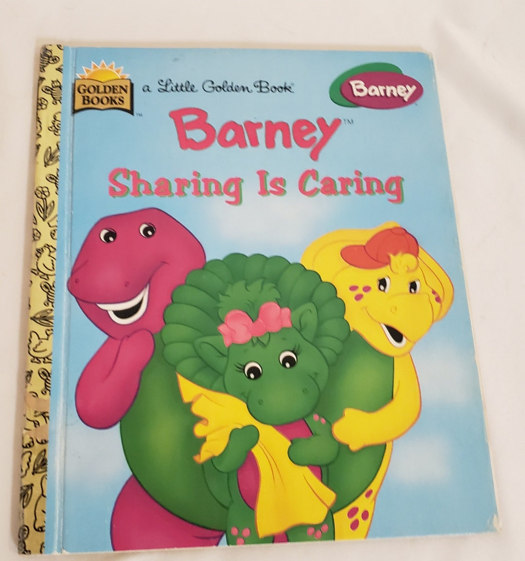 Barney Sharing is Caring Little Golden Book 1996 by Mark S. Bernthal ...